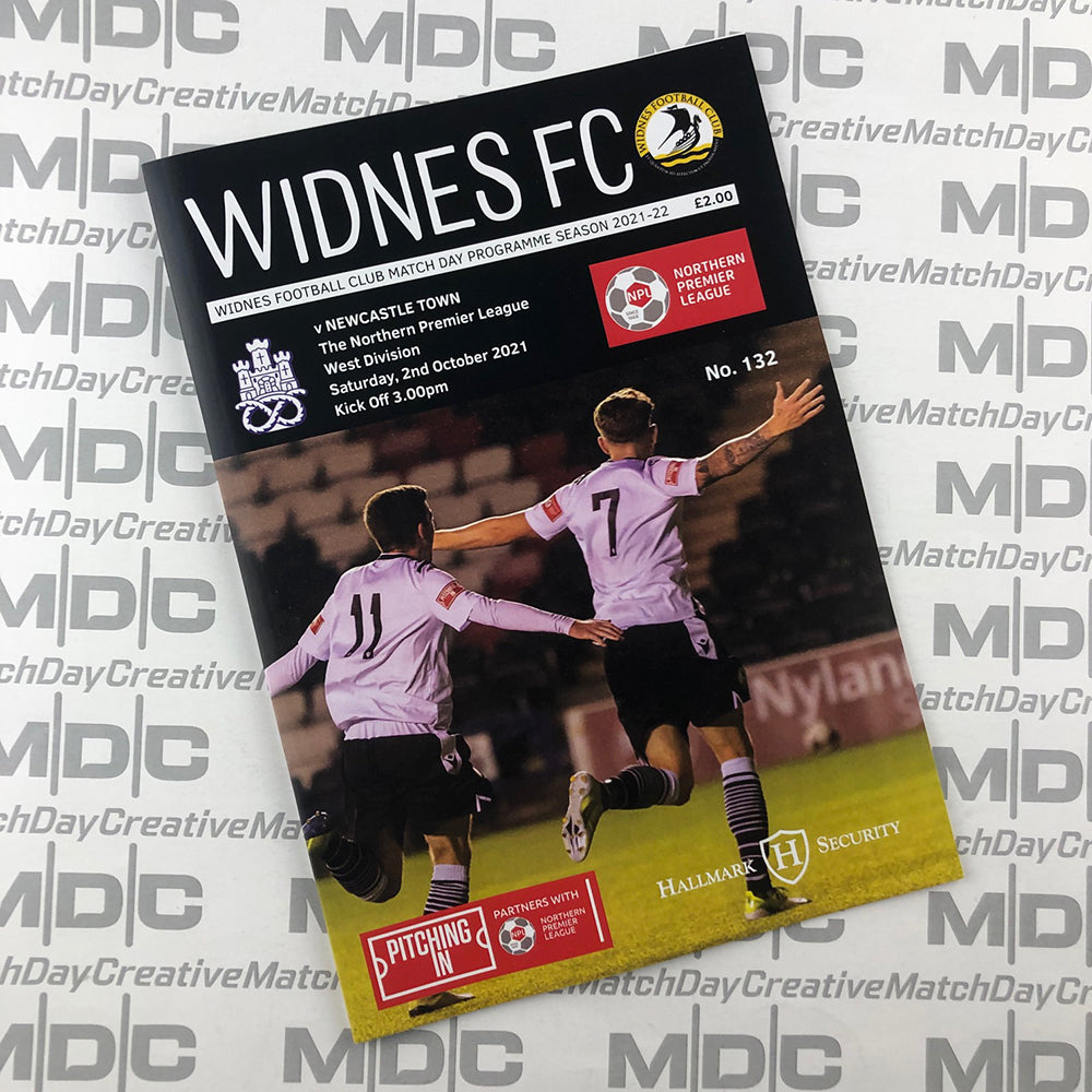 2021/22 #06 Widnes v Newcastle Town NPL 02.10.21 Printed Programme ...